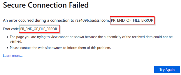 Fix PR_END_OF_FILE_ERROR Connection Error - Hosted.com Blog