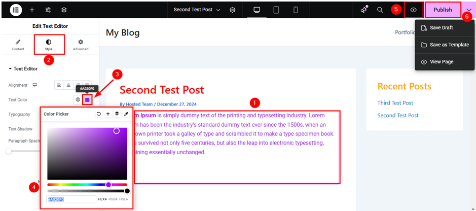 Change Font Color In WordPress - Hosted.com Tutorial